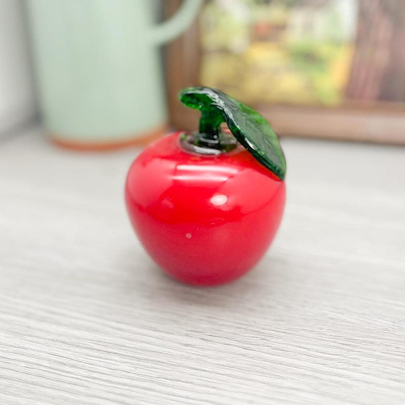 Vintage Glass Apples - Etsy
