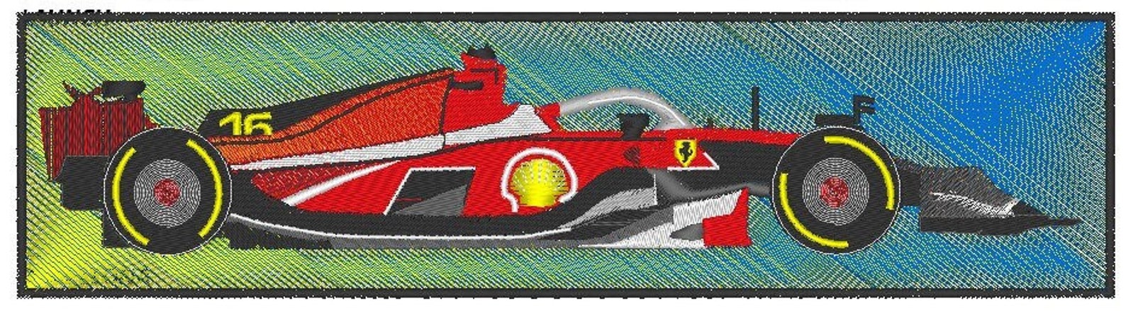 F1 Ferrari EMBROIDERY - Etsy