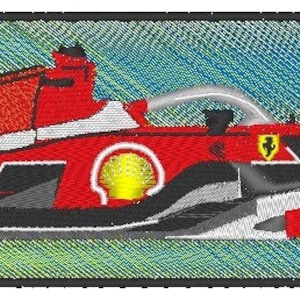 F1 Ferrari EMBROIDERY - Etsy