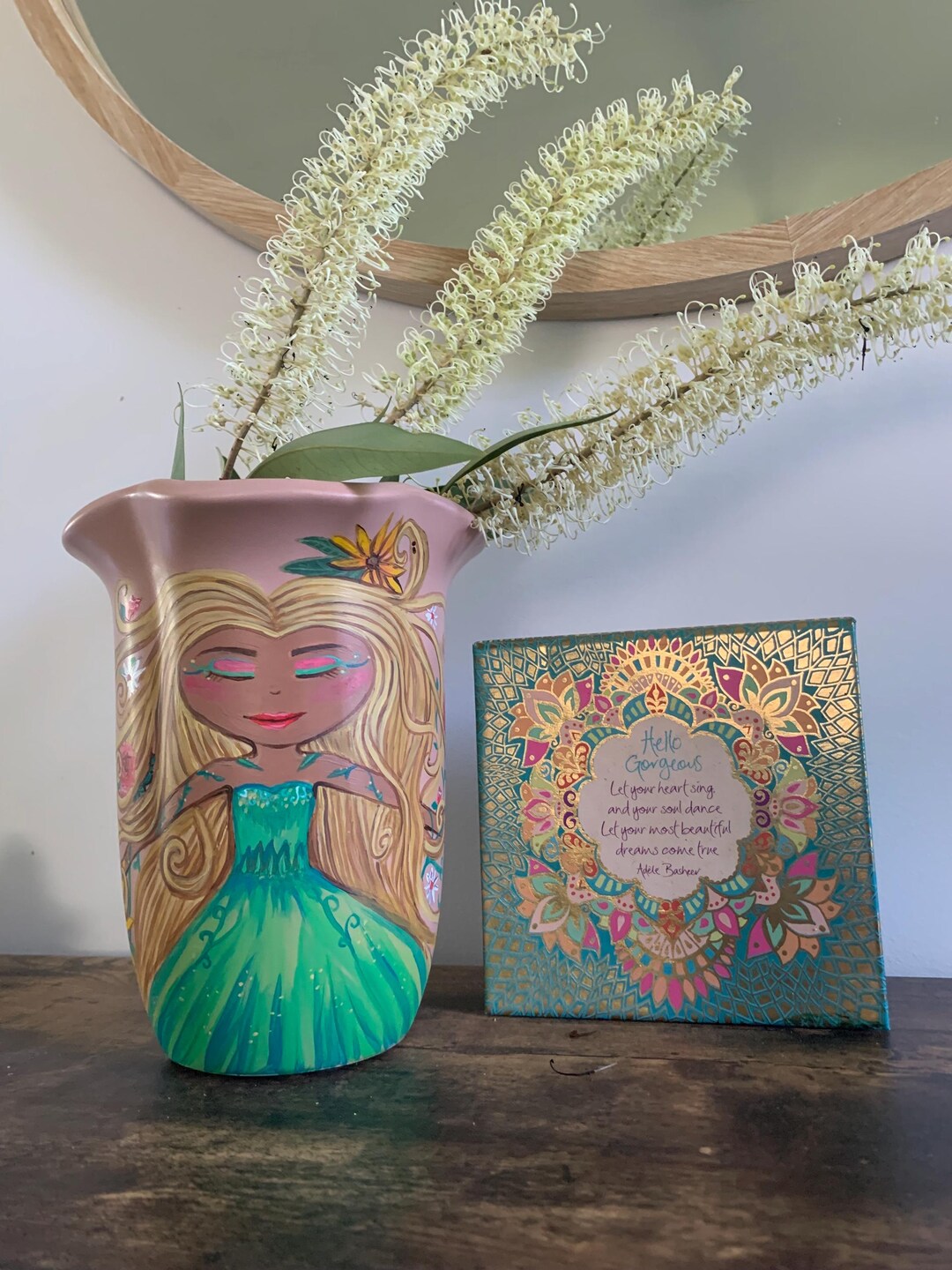 Hand-painted Plant Pixie Vase. Fairy Vibes, Perfect for a Unique Gift ...