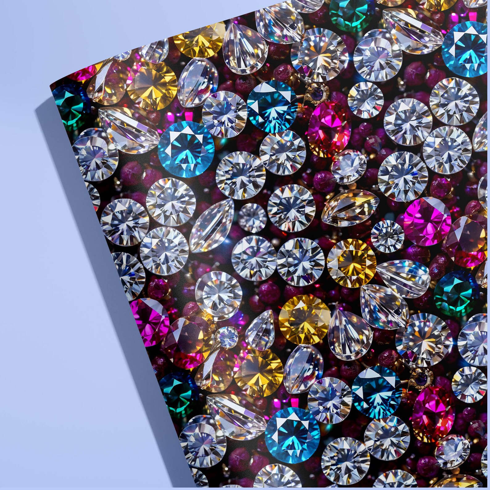 Jewel and Diamond Wrapping Paper Roll With Sparkling and Girly Pattern ...