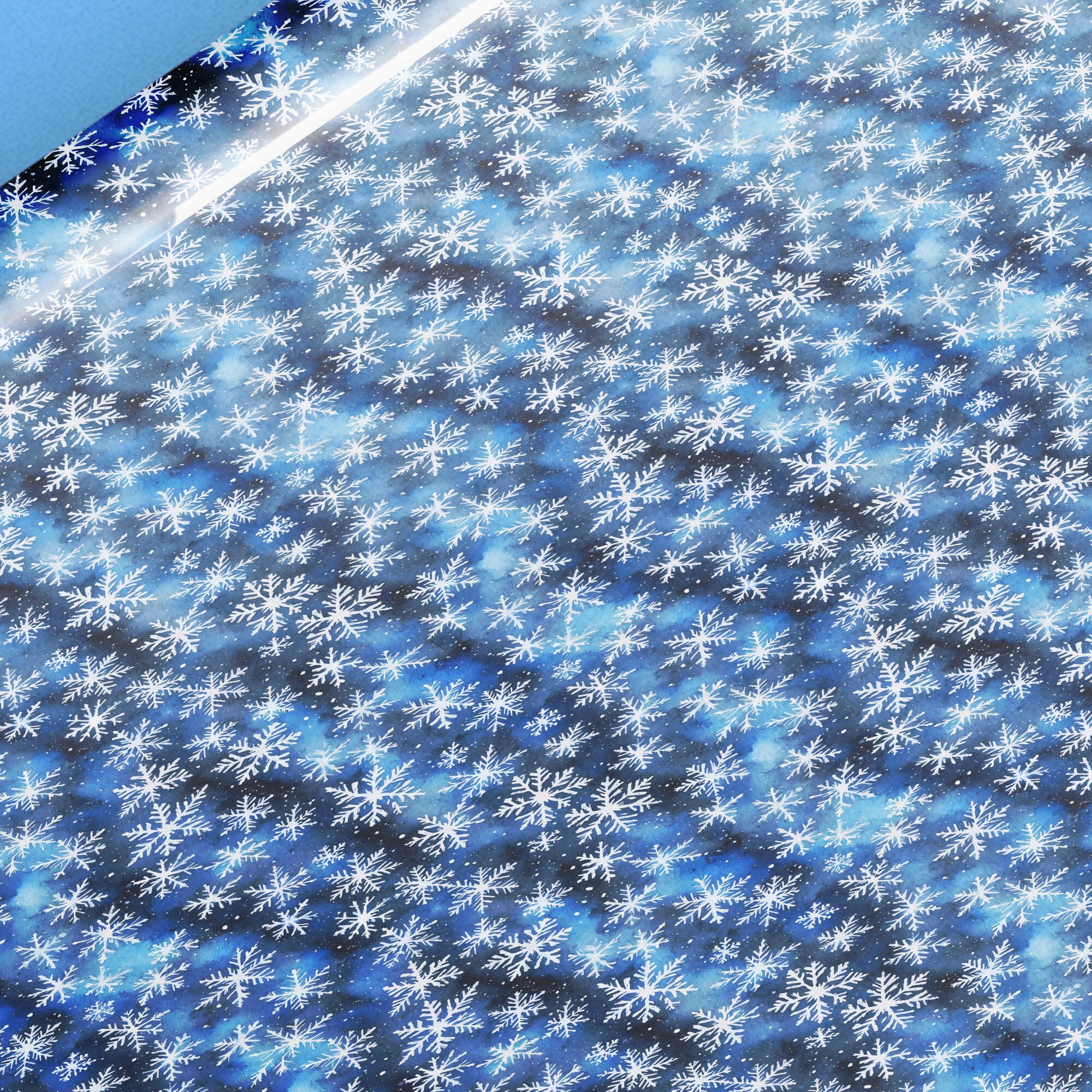 Cute Snowflake Wrapping Paper Roll, Vintage-inspired Watercolor ...