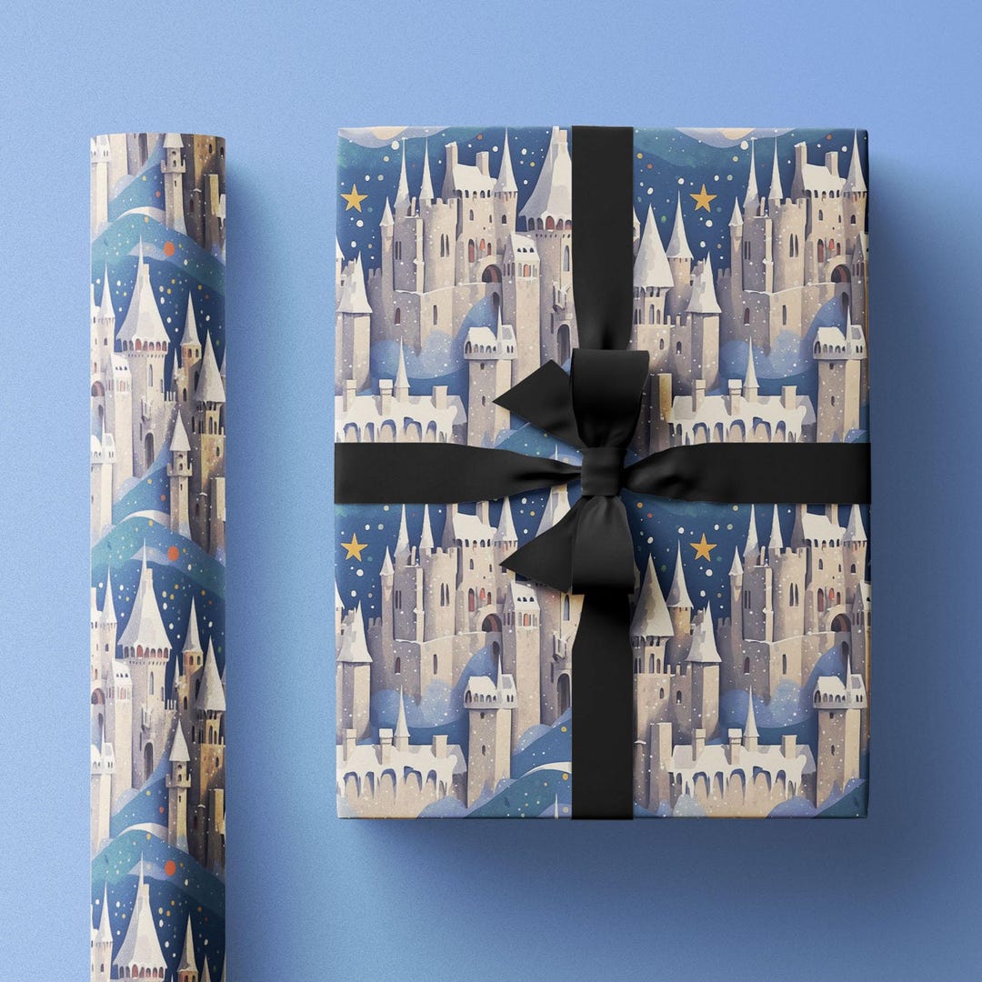 Magic Castle Wrapping Paper Roll With Fairy Tale Design, Unique Gift ...