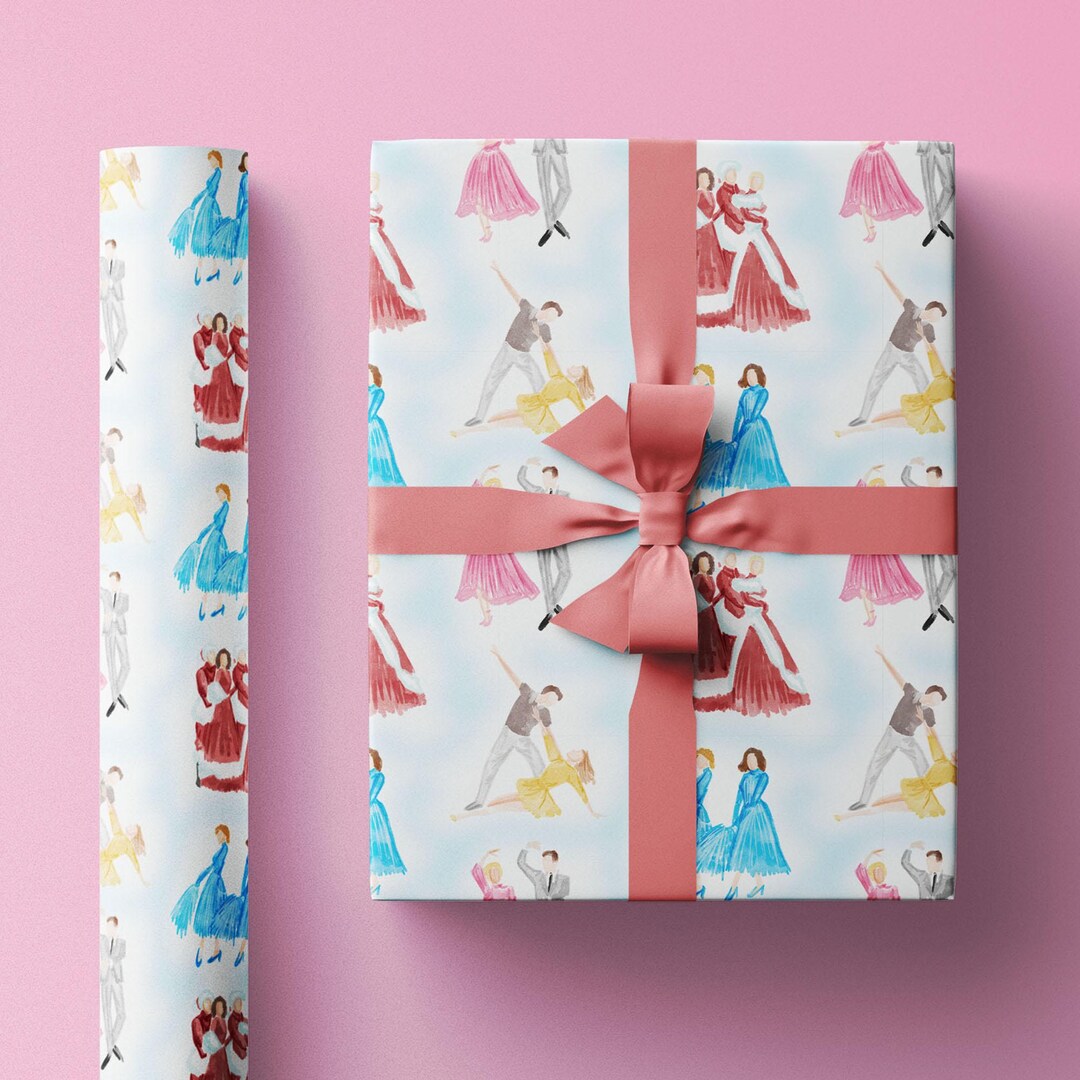 White Christmas Wrapping Paper, Inspired by Classic Holiday Movie, Hand ...