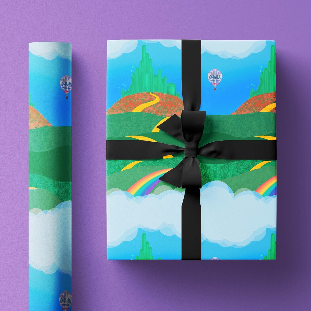 Wicked & Wizard of Oz Wrapping Paper Roll for Movie Fans, Wicked Lovers ...