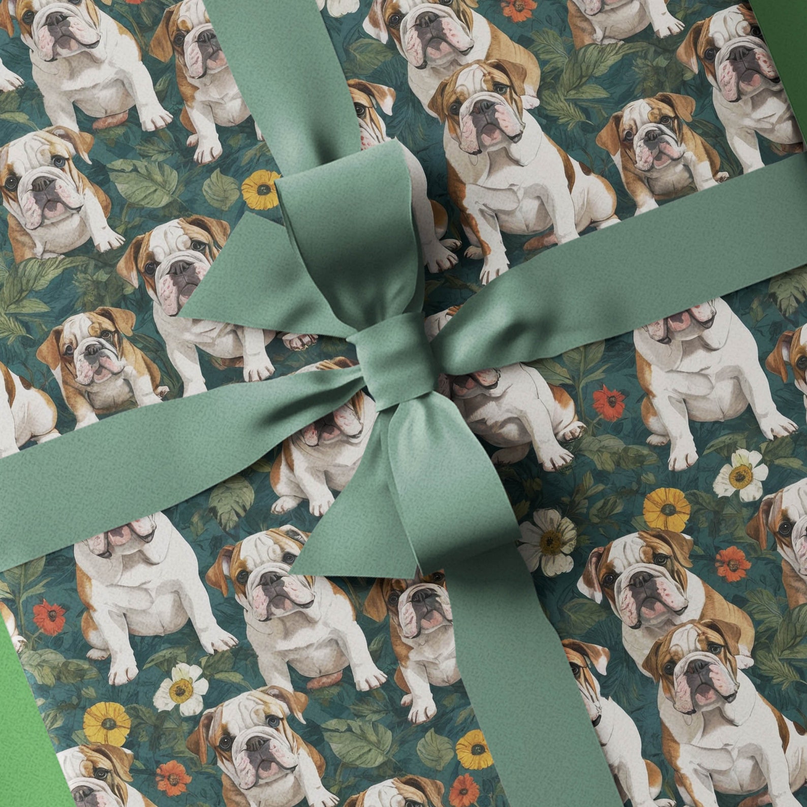 Cute and Funny Bulldog Wrapping Paper Roll, Animal-themed Gift Wrap for ...