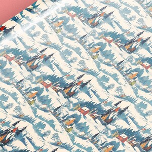 Vintage Inspired Wrapping Paper Roll With Country Village, Unique Gift ...