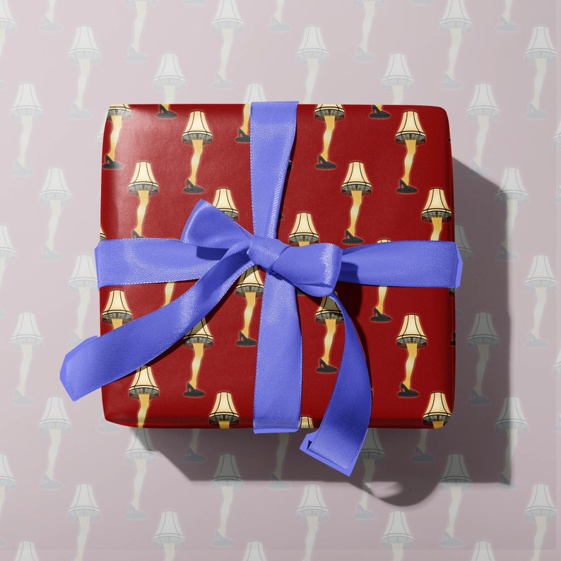Christmas Story Leg Lamp Funny Wrapping Paper Roll, Holiday Gift Wrap ...