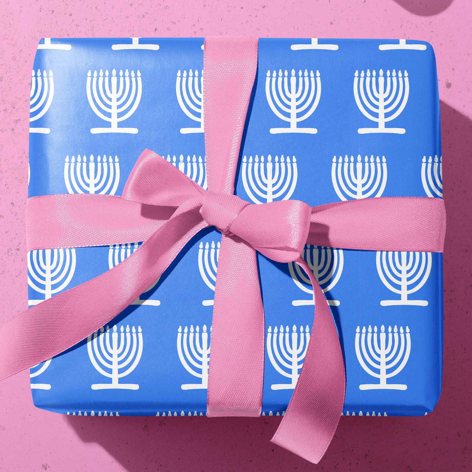 Hanukkah Wrapping Paper Roll, Blue and White Star of David Print ...