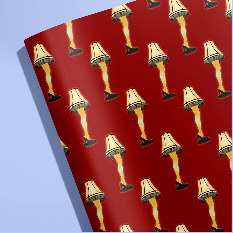 Christmas Story Leg Lamp Funny Wrapping Paper Roll, Holiday Gift Wrap ...