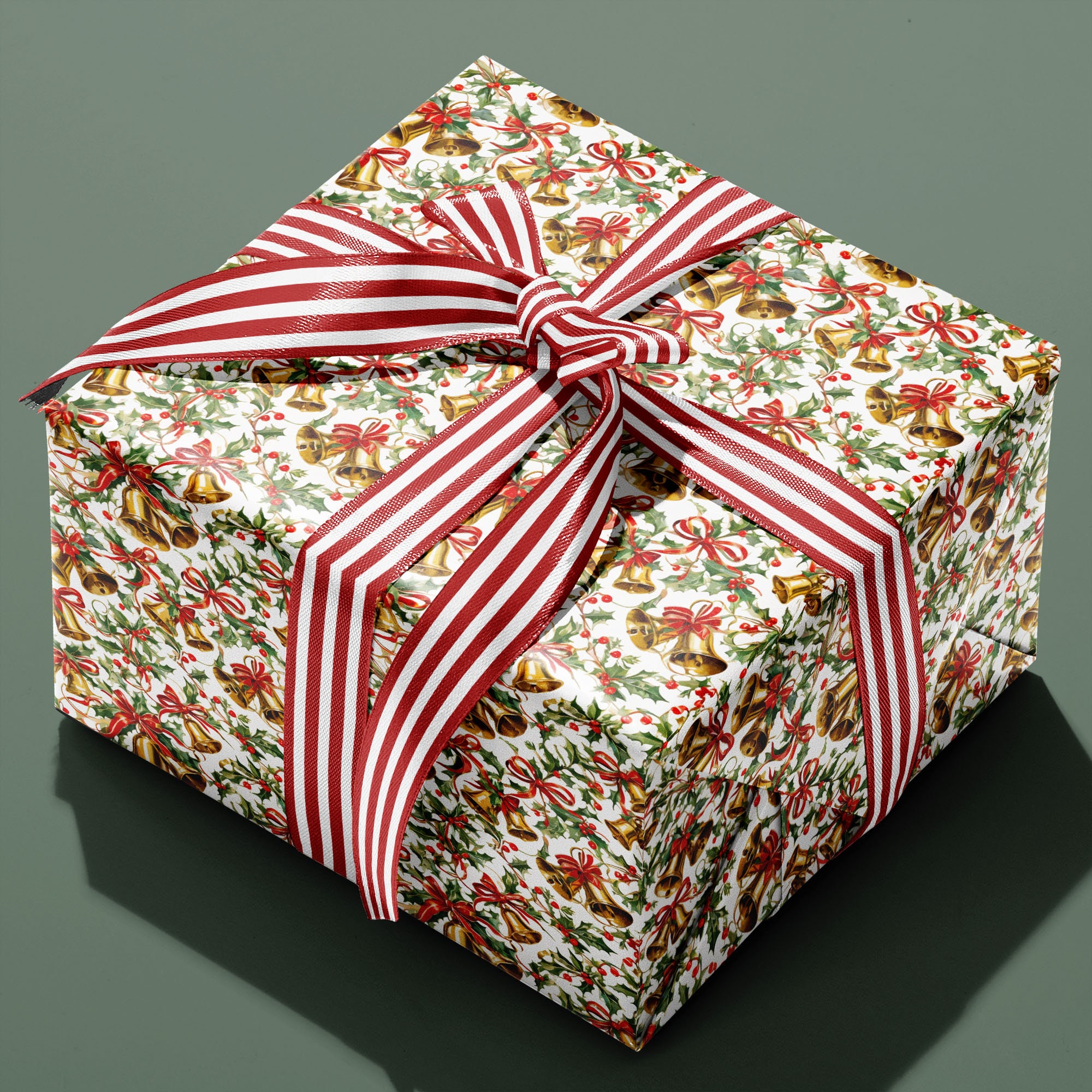 Vintage Inspired Christmas Wrapping Paper Roll, Unique Holiday Gift ...