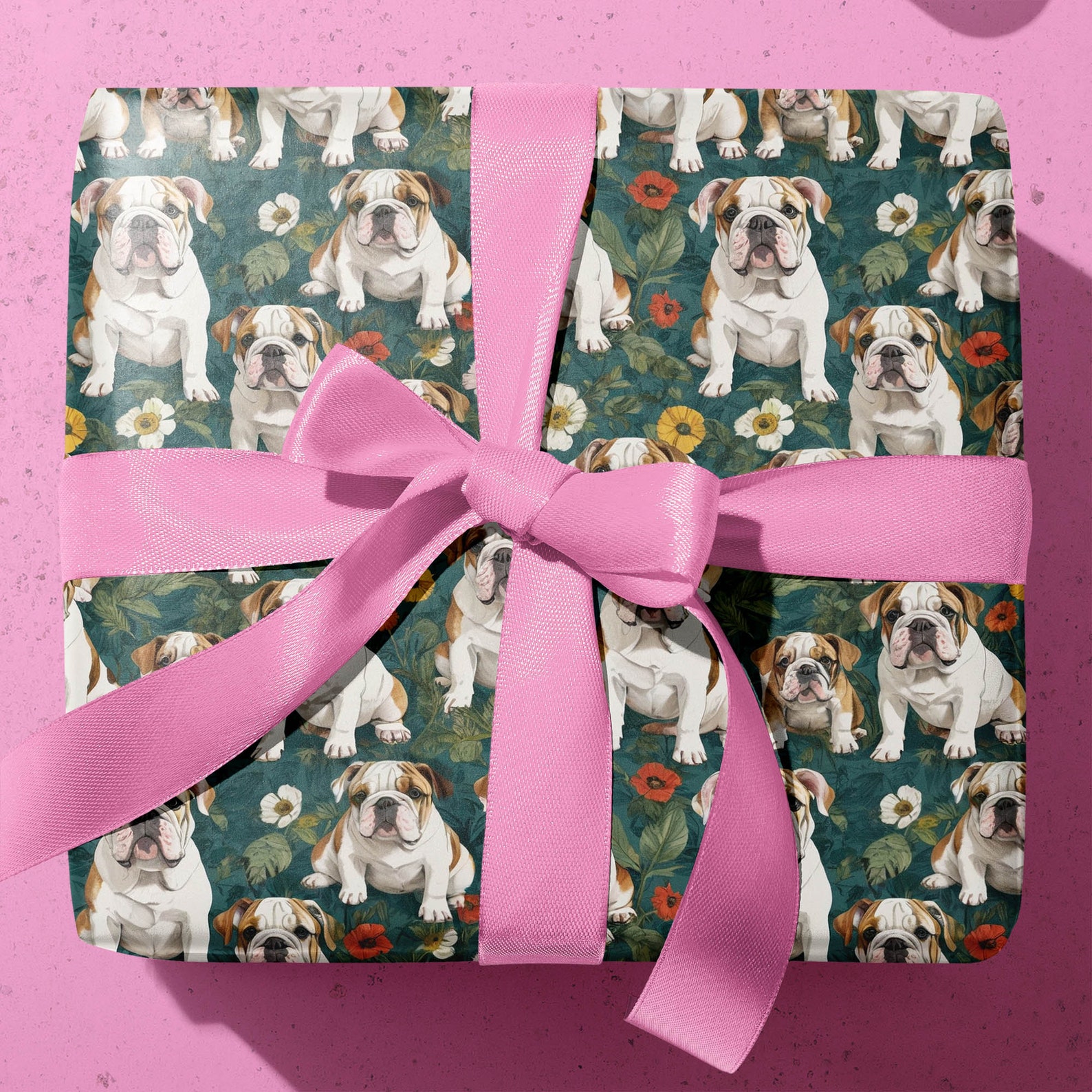 Cute and Funny Bulldog Wrapping Paper Roll, Animal-themed Gift Wrap for ...