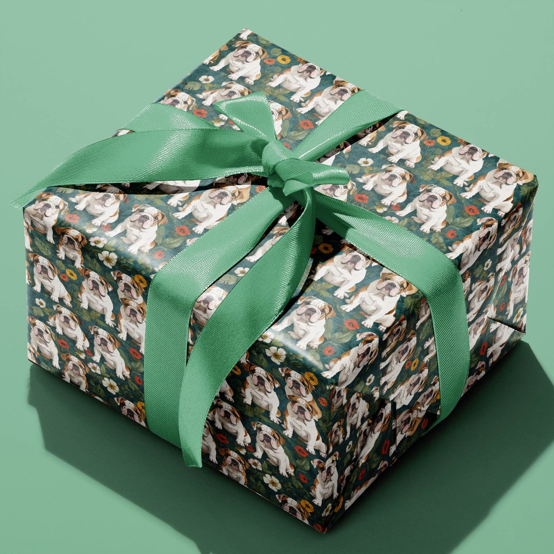Cute and Funny Bulldog Wrapping Paper Roll, Animal-themed Gift Wrap for ...