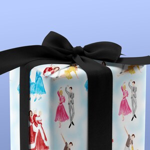 White Christmas Wrapping Paper, Inspired by Classic Holiday Movie, Hand ...