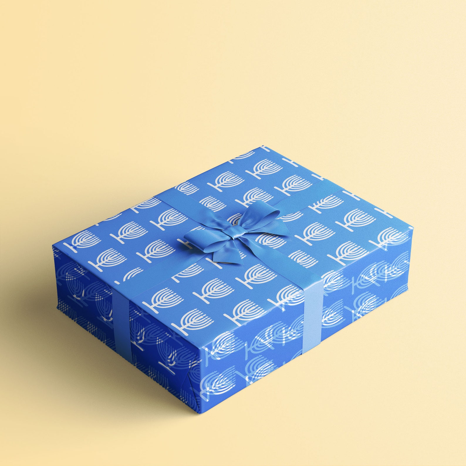 Hanukkah Wrapping Paper Roll, Blue and White Star of David Print ...