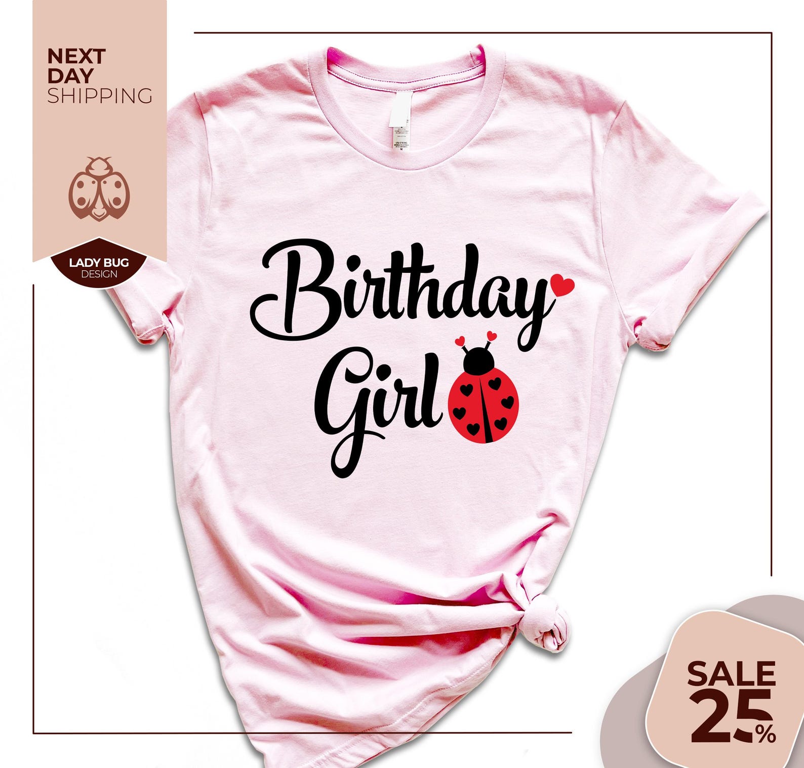 Family Matching Ladybug Girl Birthday Shirts | Birthday Girl Shirt ...