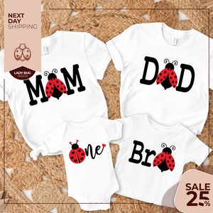 Family Matching Ladybug Girl Birthday Shirts | Birthday Girl Shirt ...