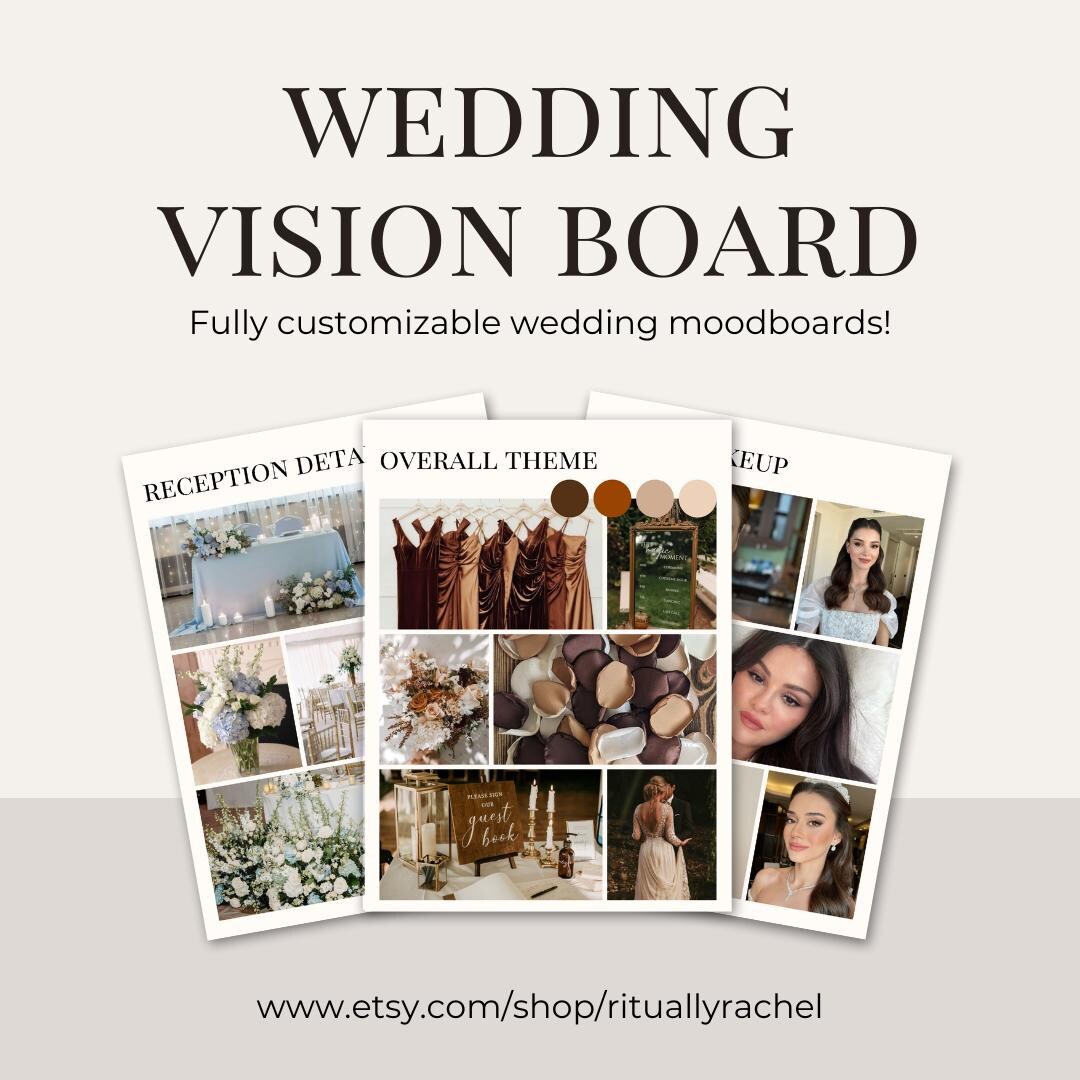 Wedding Vision Boards - Canva Template - Etsy