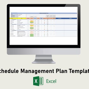 Schedule Management Plan Template, Fully Editable MS Excel, PMP ...