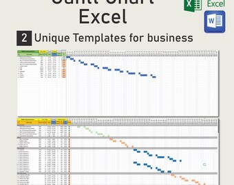 Gantt Chart Google Sheets Excel Spreadsheet Project Planner Project Management Automated Project ...