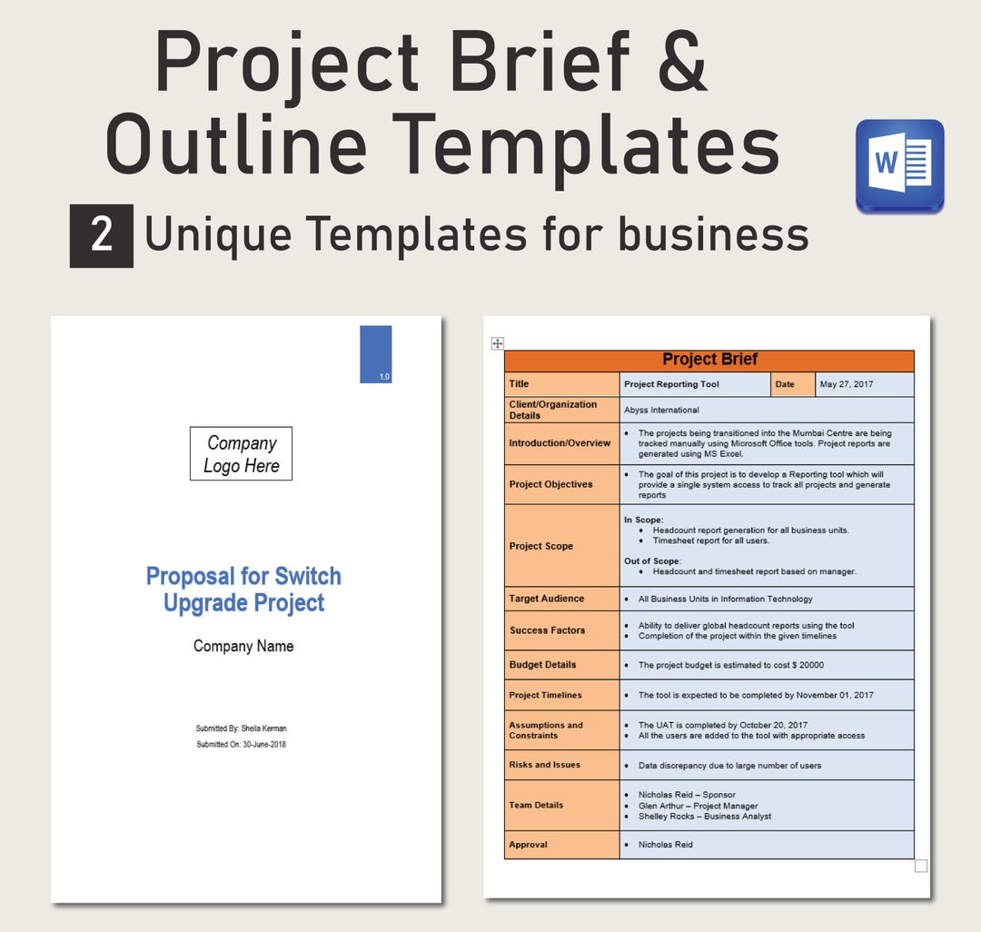 Project Brief and Project Outline, Project Approval, Project Managers ...