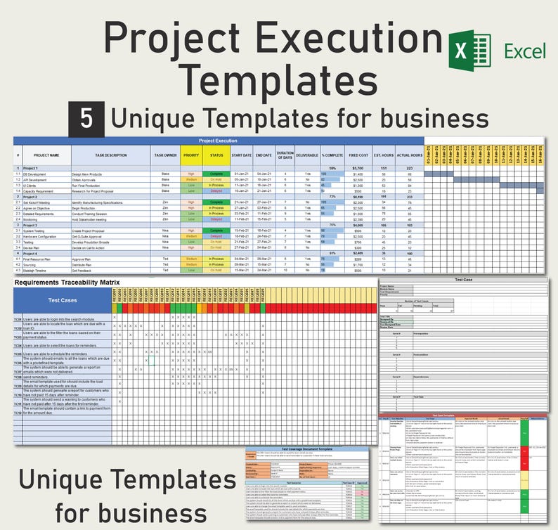Project Execution Templates, Requirement Traceability Matrix, Project ...