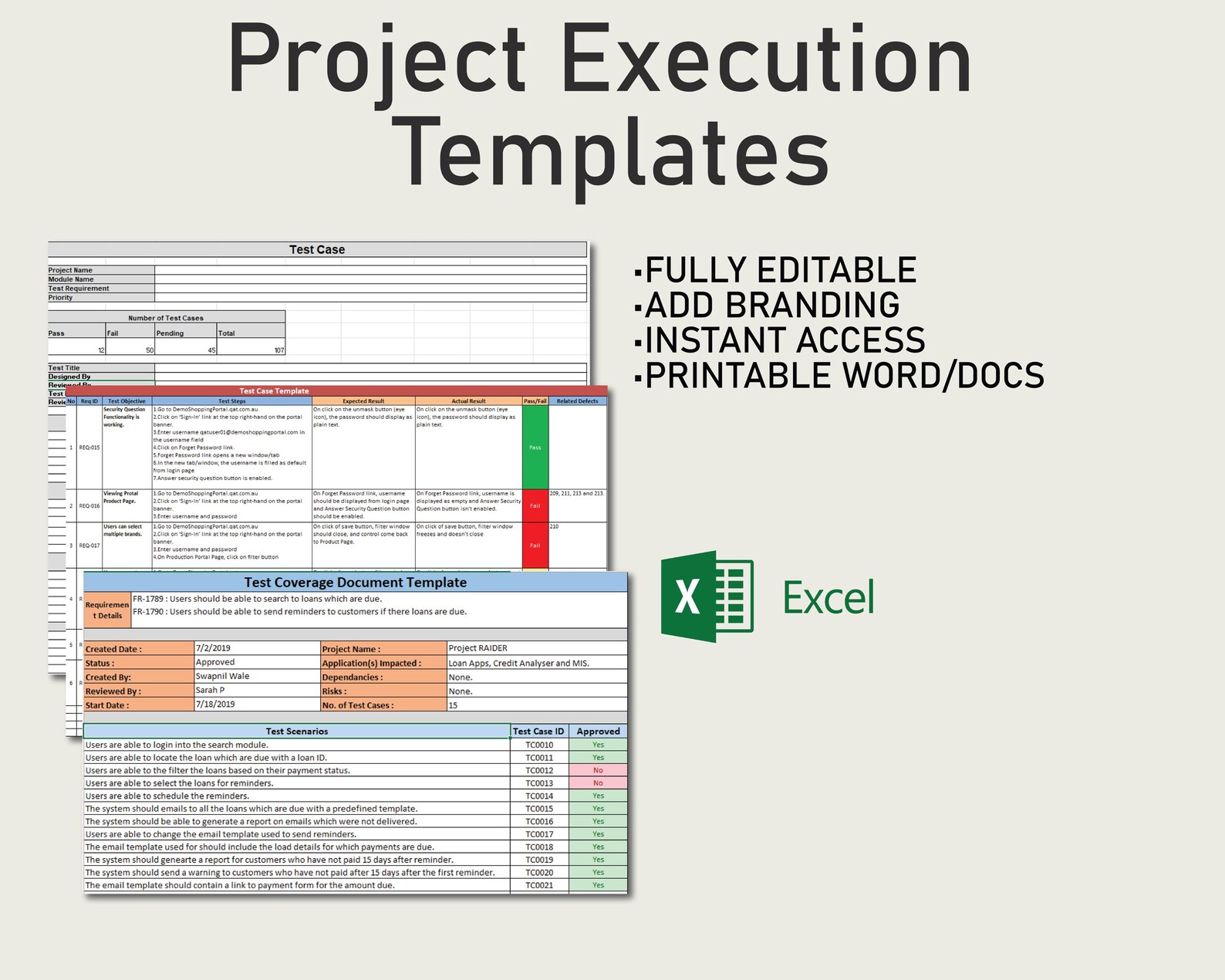 Project Execution Templates, Requirement Traceability Matrix, Project ...
