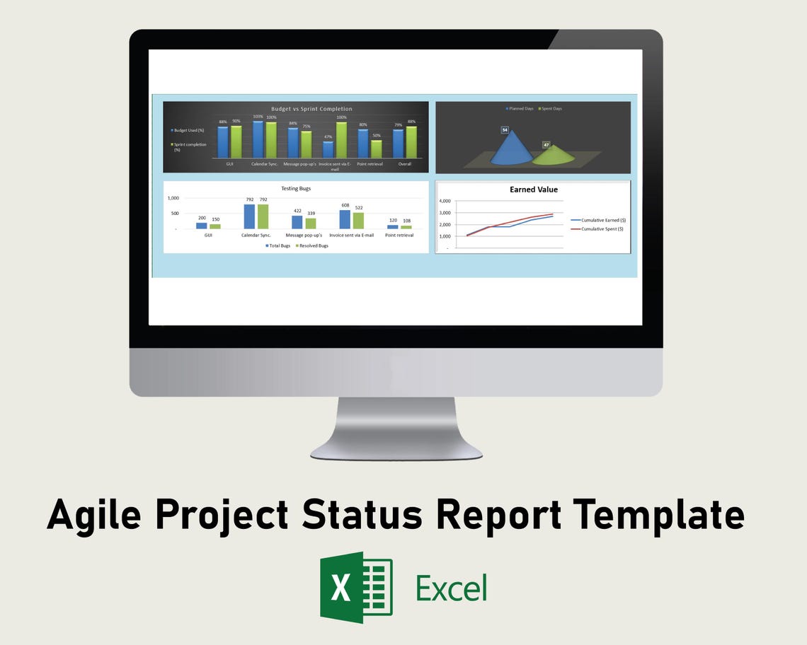 Agile Project Status Report Template, Project Status Report, Report Dashboard, Report Template ...