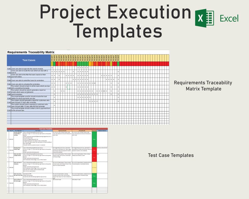 Project Execution Templates, Requirement Traceability Matrix, Project ...