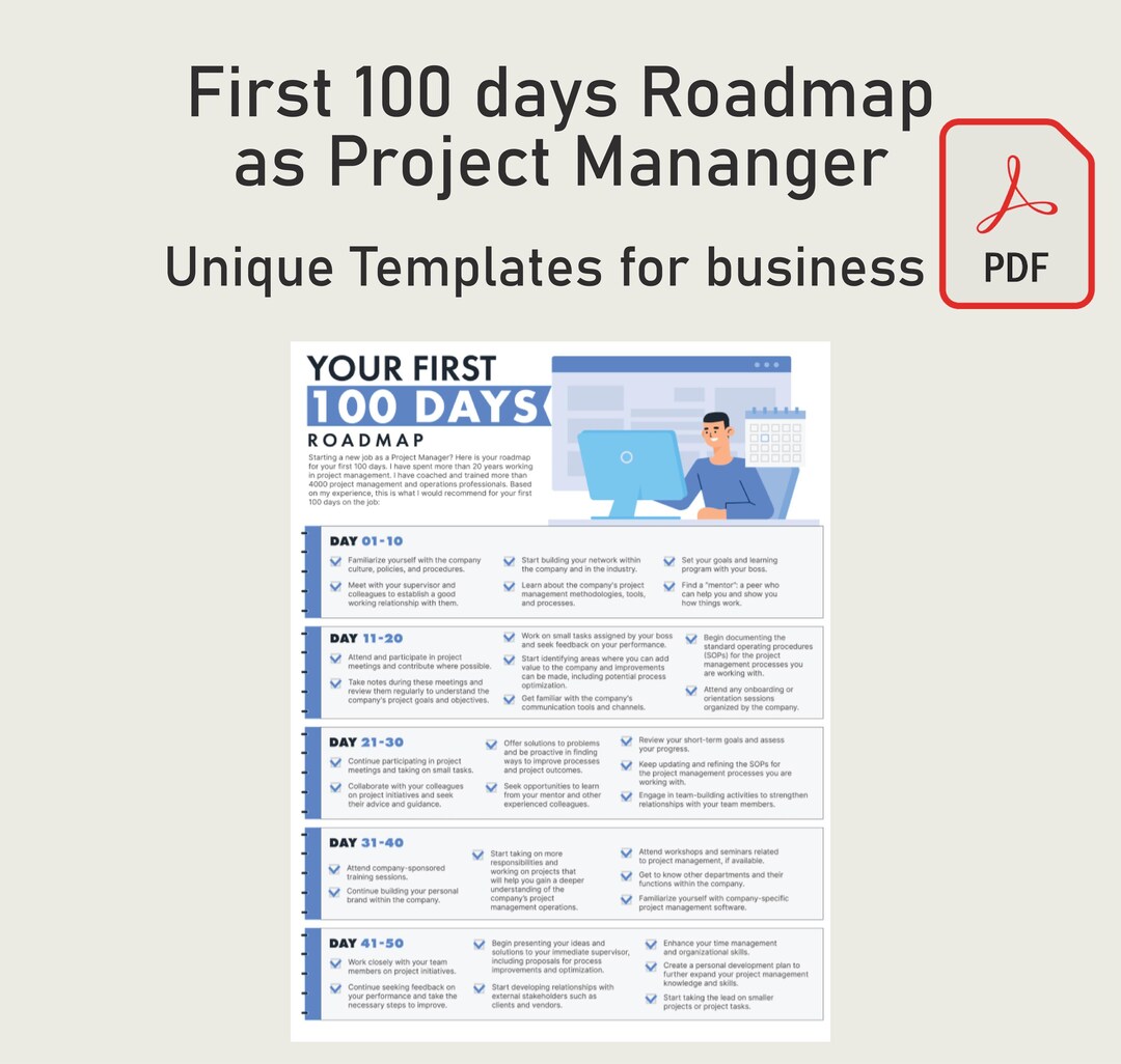 Portfolio Roadmap PDF Guide, 100-day Roadmap, Master Project Management ...