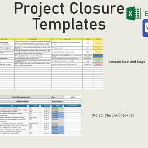 Editable Project Closure Template, Project Management, Project Execution, Project Monitoring ...