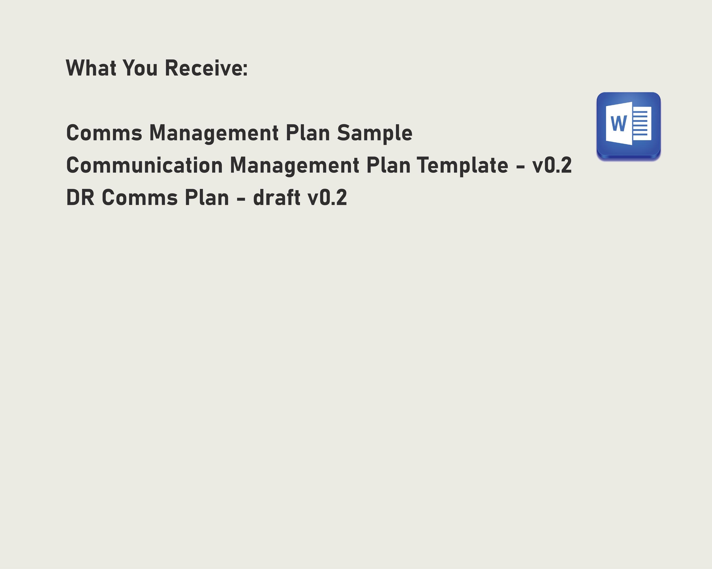 Communication Plan Template, Project Management, Project Template ...