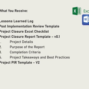 Editable Project Closure Template, Project Management, Project Execution, Project Monitoring ...