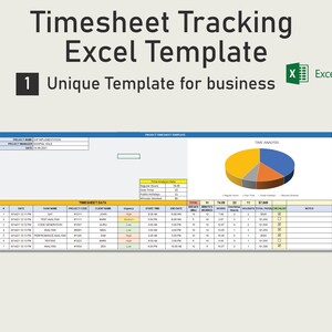 Timesheet Tracking Excel Template, Excel Payroll Timesheet, Employee ...
