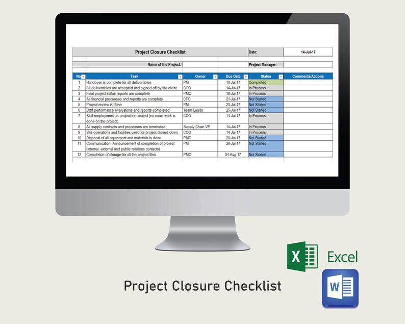 Editable Project Closure Template, Project Management, Project ...