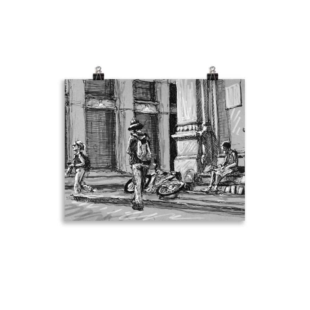 New York City Pen Drawing Print, Poster, Home Decor, Wall Art - Etsy