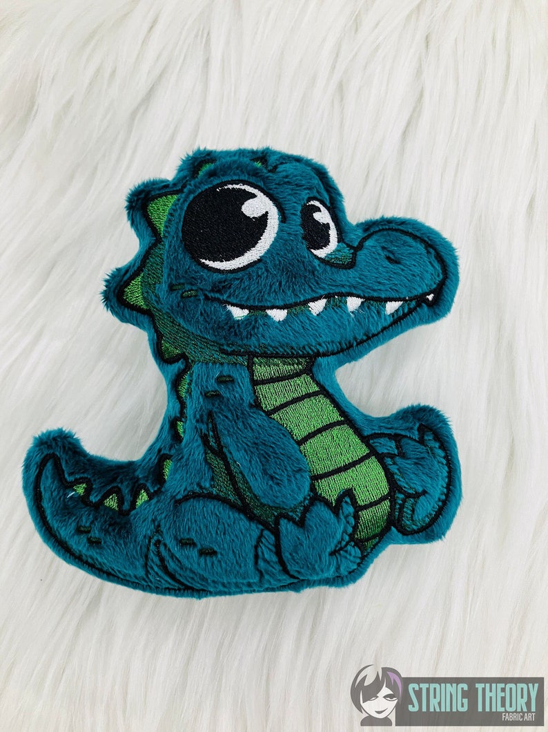 Chibi Alligator Stuffie 5x7 ITH in the Hoop 5x7 Hoop Machine Embroidery ...