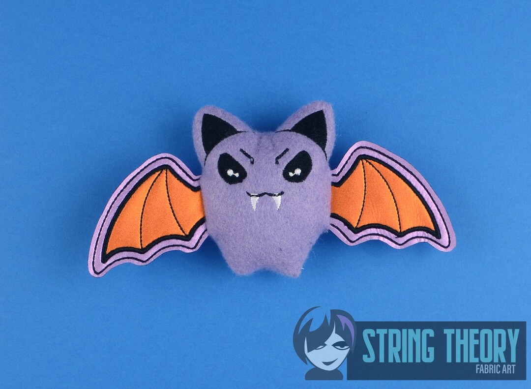 Chibi Vamp Bat Stuffie - 4x4 Hoop Machine Embroidery Pattern - Etsy