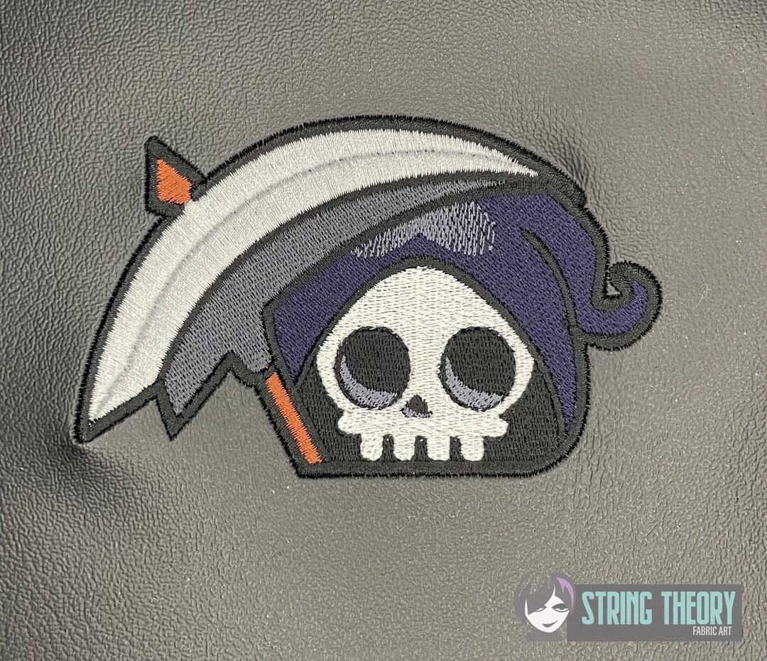Chibi Grim Reaper Peeker 5x7 Hoop Machine Embroidery Pattern - Etsy