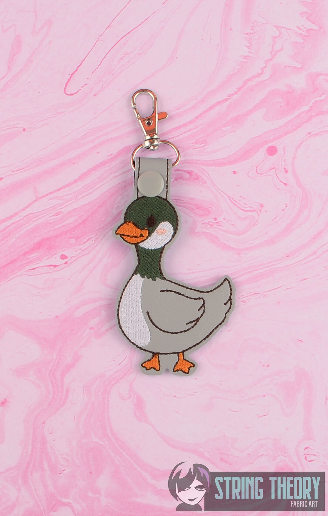 Chibi Goose ITH in the Hoop Snap Tab Key Fob 4x4 Hoop Machine ...