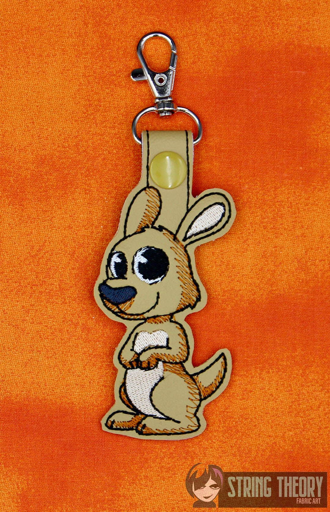 Chibi Kangaroo ITH in the Hoop Snap Tab Key Fob 4x4 Hoop Machine ...