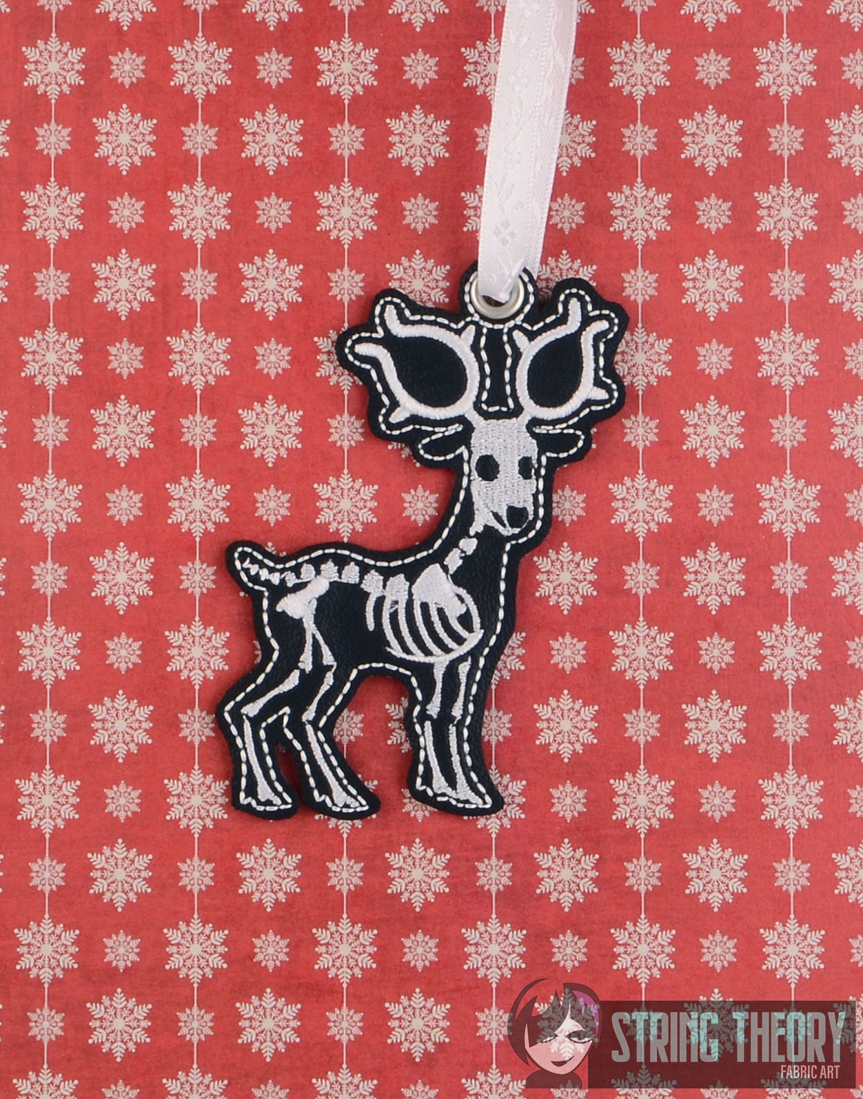 Skele Reindeer ITH in the Hoop Ornament 4x4 Hoop Machine Embroidery ...
