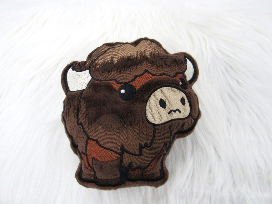 Chibi Buffalo Bison Fluffy Cow Stuffie 7x11 ITH in the Hoop 7x11 Hoop ...