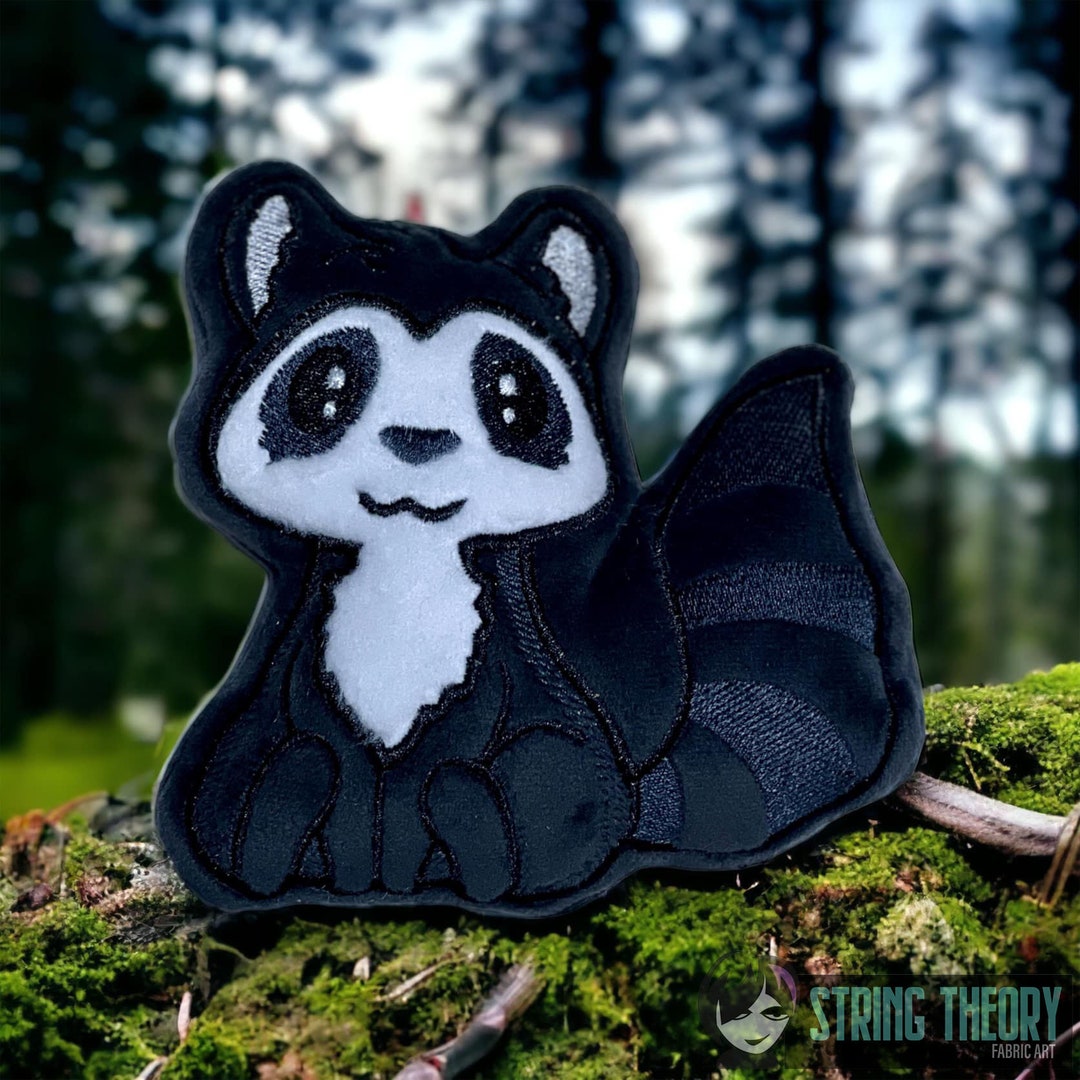 Chibi Raccoon Stuffie 7x11 ITH in the Hoop 7x11 Hoop Machine Embroidery ...