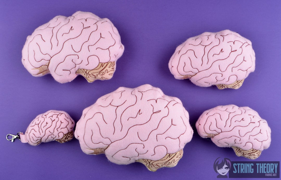 Brain Stuffie SET ITH in the Hoop 8x12, 7x11, 6x10, 5x7, 4x4, Hoop ...