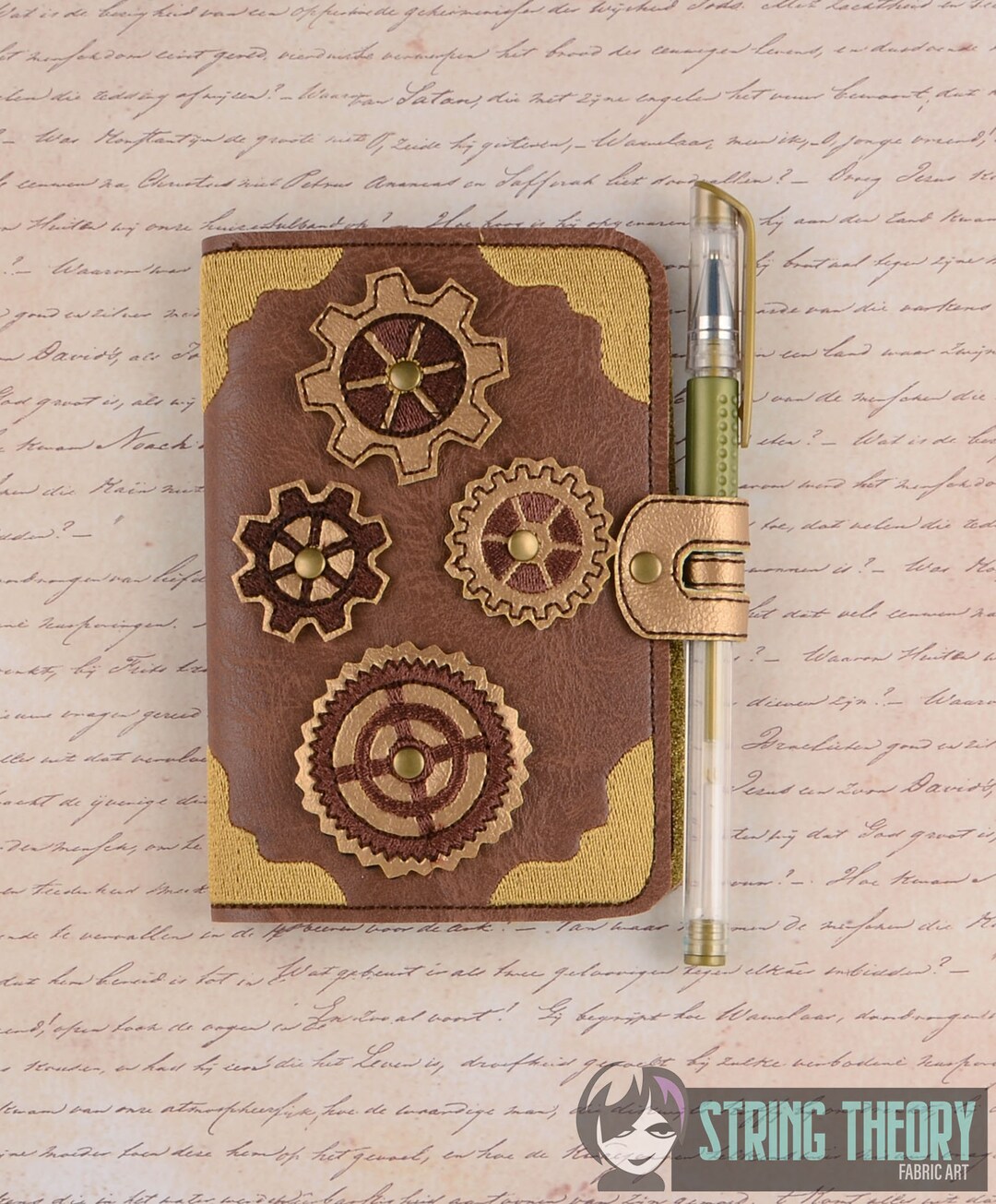 Steampunk 3D Gears Notebook Cover 5x7 ITH in the Hoop Notebook Cover ...