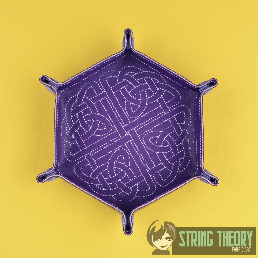 Celtic Knot Hexagonal Dice Tray Trefoil 8x12 ITH Dice Tray 8x12 Hoop ...