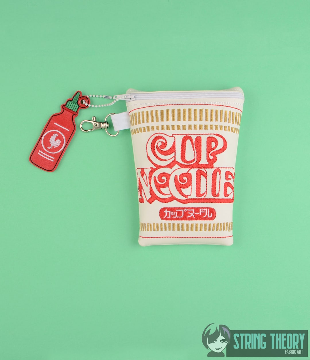 Cup Noodle Partially Lined Zip Bag With Dangle 8x12 ITH Zip Bag ...