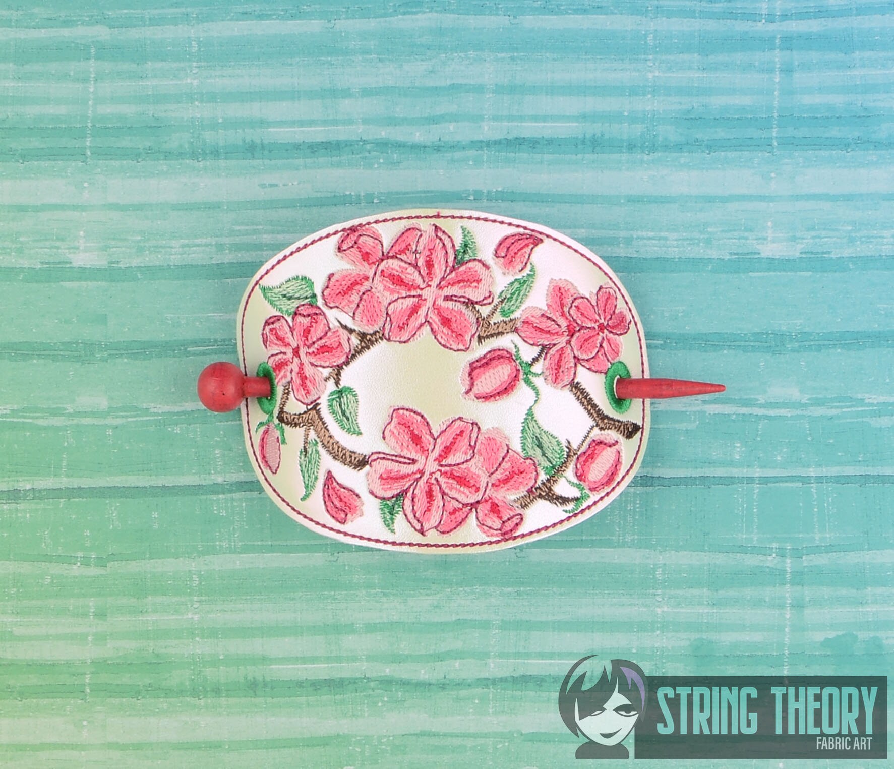 Cherry Blossom ITH in the Hoop Bun Cover 4x4 Hoop Machine Embroidery ...