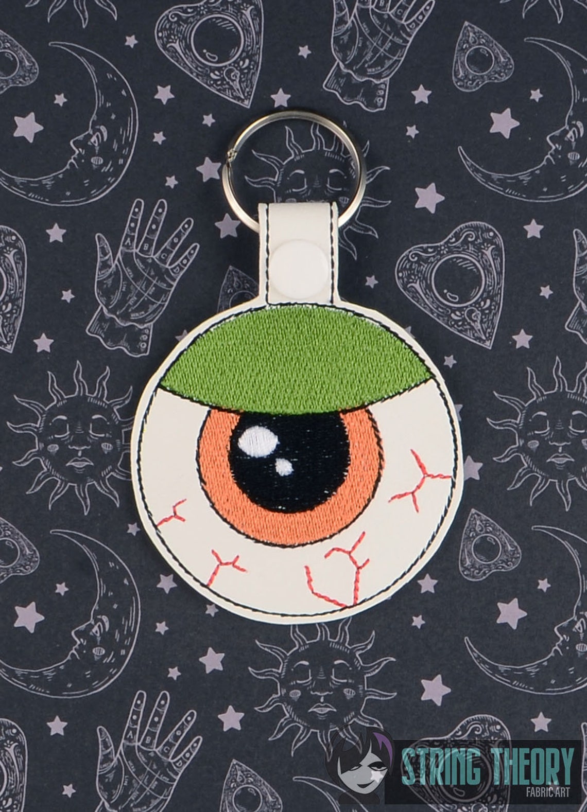 Monster Eyeball Snap Tab Key Fob ITH in the Hoop Snap Tab Key Fob 4x4 ...